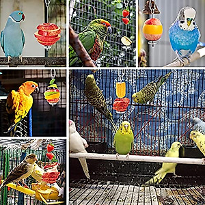 YIQUAN Bird Food Holder, 1PCS,Bird Feeders, Stainless Steel Parrot Fruit Vegetable Stick Holder, Foraging Toy (7.9inch)