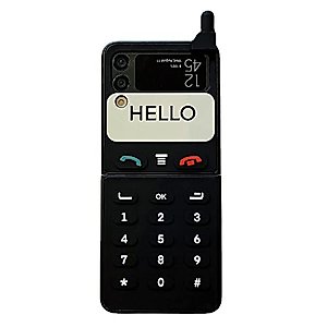 NiceKing Compatible with Samsung Galaxy Z Flip 3 5G 2021 Case Hard Plastic Frame Silicone Shockproof Cover for Samsung Z Flip 3 Black