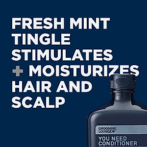 Grooming Lounge You Need Conditioner - Moisturizes and Balances the Scalp - Leaves Hair Soft and Manageable - Cleanses Scalp to Help Create the Optimal Environment for Healthy Hair Growth - 11.6 oz
