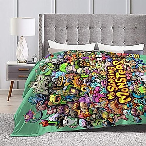 Yfccflloo Cartoon Blanket Throw Flannel Fleece Blanket Lightweight All Seasons for Livingroom/Bedroom/Sofa/Camping50 X40