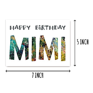 Happy Birthday Mimi - Mimi Birthday Card - Mimi Card - Card For Mimi Modern - Mimi Birthday Card - Card For Mimi