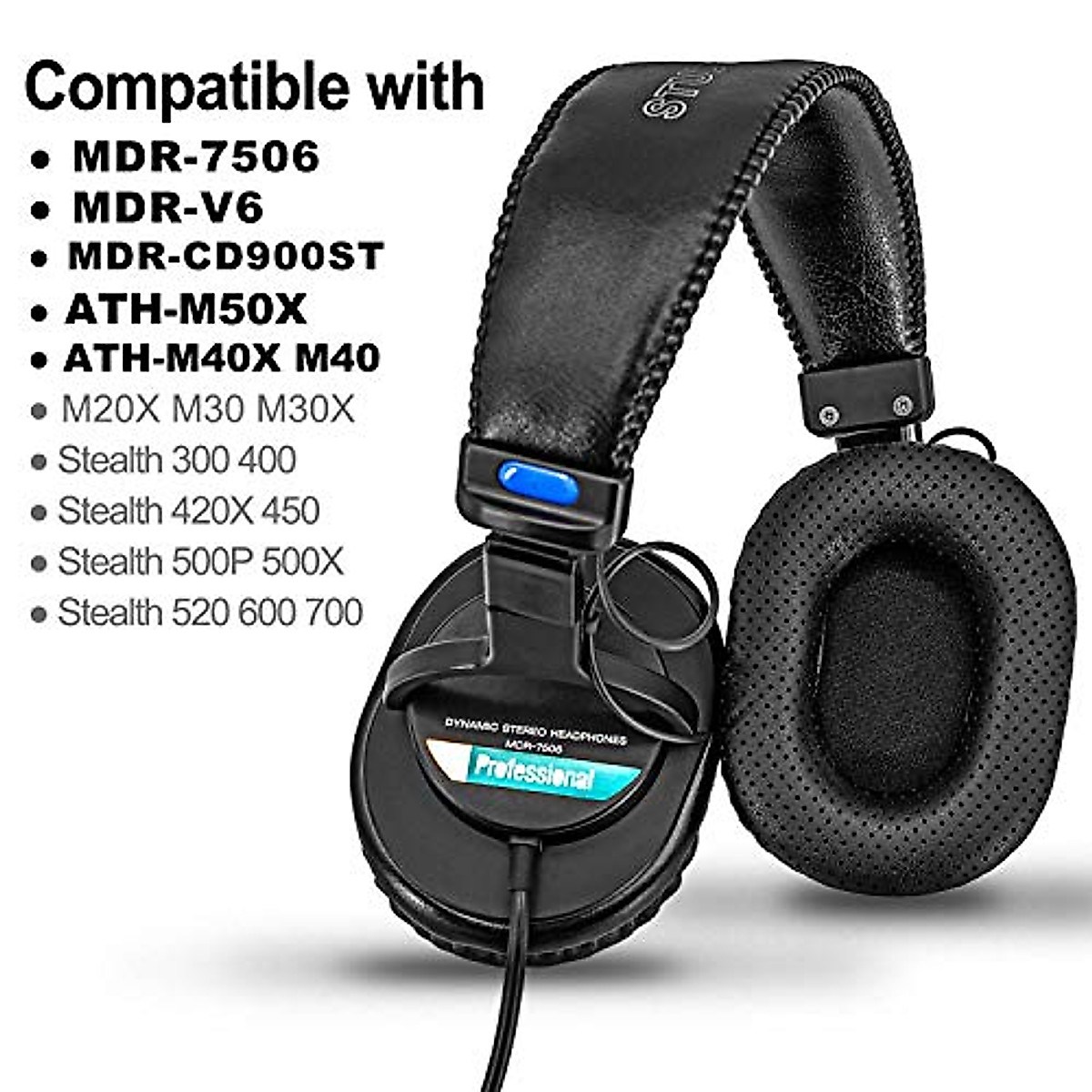 Earpads for MDR 7506 /V6/CD900ST | Ear Pads with Enhanced Memory Foam ...