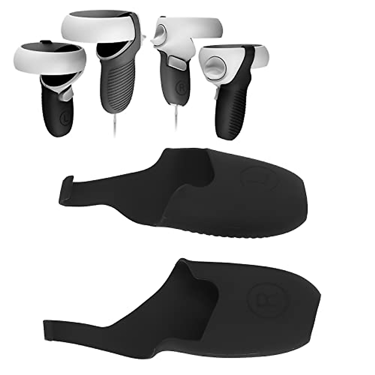 VR Controller Protective Sleeve, Slim Controller Grip Cover Silicone Total Protection Prevent Collision for Oculus Quest 2 VR Controller