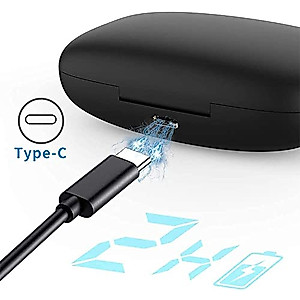 MUVLUX Conduction Headphone Wireless Earbuds Bluetooth Headphones Sport Earphones with LED Display Ear Buds with Earhooks Built-in Mic Headset for Workout Black