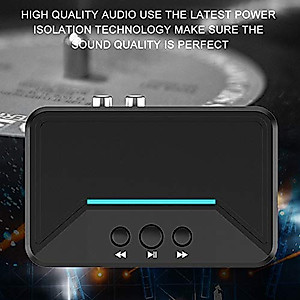 Jopwkuin Bluetooth 5.0 Receiver, NFC Near Field Pairing Perfect Sound Quality BT Receiver Long Range for AV Audio for Playing Music