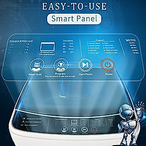 Yileiduo Full-Automatic Washing Machine, Portable Compact Laundry 12 lbs Load Capacity Washer with 10 Washing Programs, Ideal for Dormitory, Apartments, RV, Laundry Room