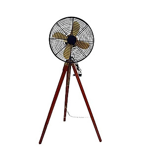 Antique Electric Floor Fan For Home And Office Décor With Wooden Tripod Stand Vintage Stylish Floor Fan For Living Room Decorative Item By BY S.P ENTERPRISEESS