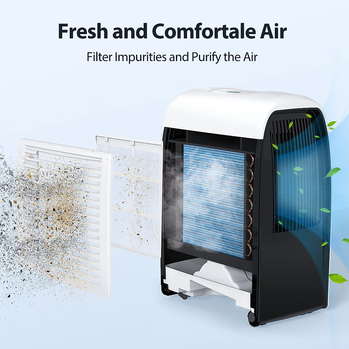 Portable Air Conditioner, NABAIDUN 2022 10000 BTU Portable AC Unit Cools Up to 350 Sq.ft, With Dehumidification, 3 Fan Speeds And Sleep Mode, Includes Washable Filter & Remote Control & Window Kits