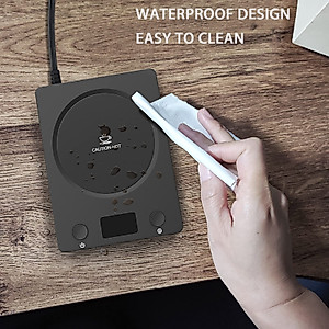 Mug Warmer Coffee Warmer for Desk - Neymeo Cup Warmer Candle Warmer Plate Auto Shut Off Tea Warmer Milk Electric Smart Heated Beverage Temperature Setting Waterproof Office Home Gifts Black