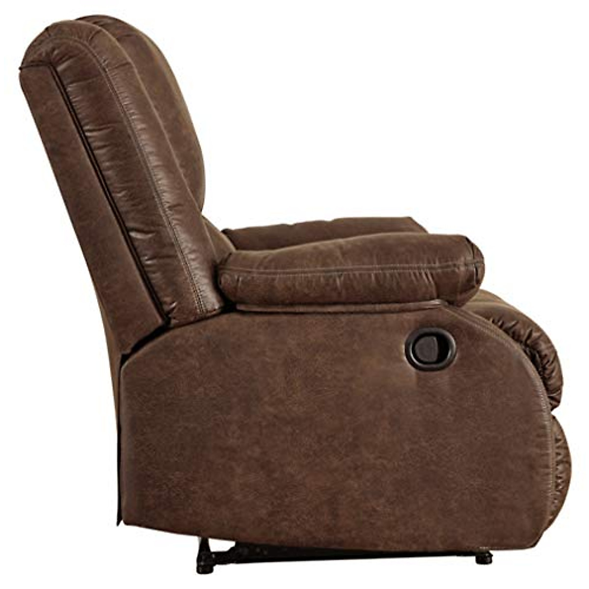 Signature Design by Ashley Bladewood Faux Leather Pebble Manual Zero Wall Recliner, Brown
