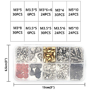 228PCS Computer Screw Standoffs Kit for Hard Drive Computer Case Motherboard