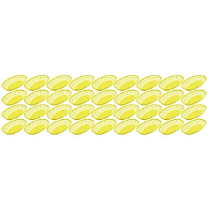 Set of 36 Yellow Black Duck Brand Oval Fast Food/Deli Baskets, 9.25 by 6 -Inch (36, Yellow)
