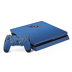 Skinit Decal Gaming Skin Compatible with PS4 Slim Bundle - Officially Licensed NFL Tennessee Titans Breakaway Design