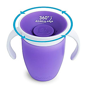 Munchkin® Miracle® 360 Trainer Cup, 7 Ounce, 2 Pack, Pink/Purple