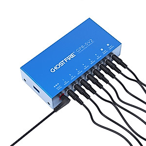 Ghost FIRE GP8-SV2 8-Output Pedal Power Supply+ 5V USB Output Fully Isolated Power Supply with Independent Short-Circuit Protection