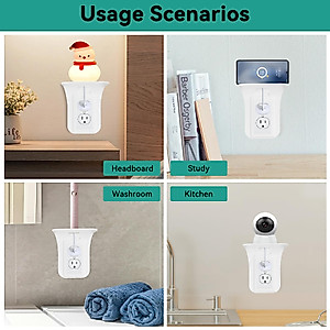 Wall Outlet Shelf, Home Wall Shelf Organizer for Outlets, Outlet Shelf Wall Wall Outlet Extender with Shelf Holder Outlet Shelf with Bathroom Kitchen Bedrooms Bathroom Wall Shelf