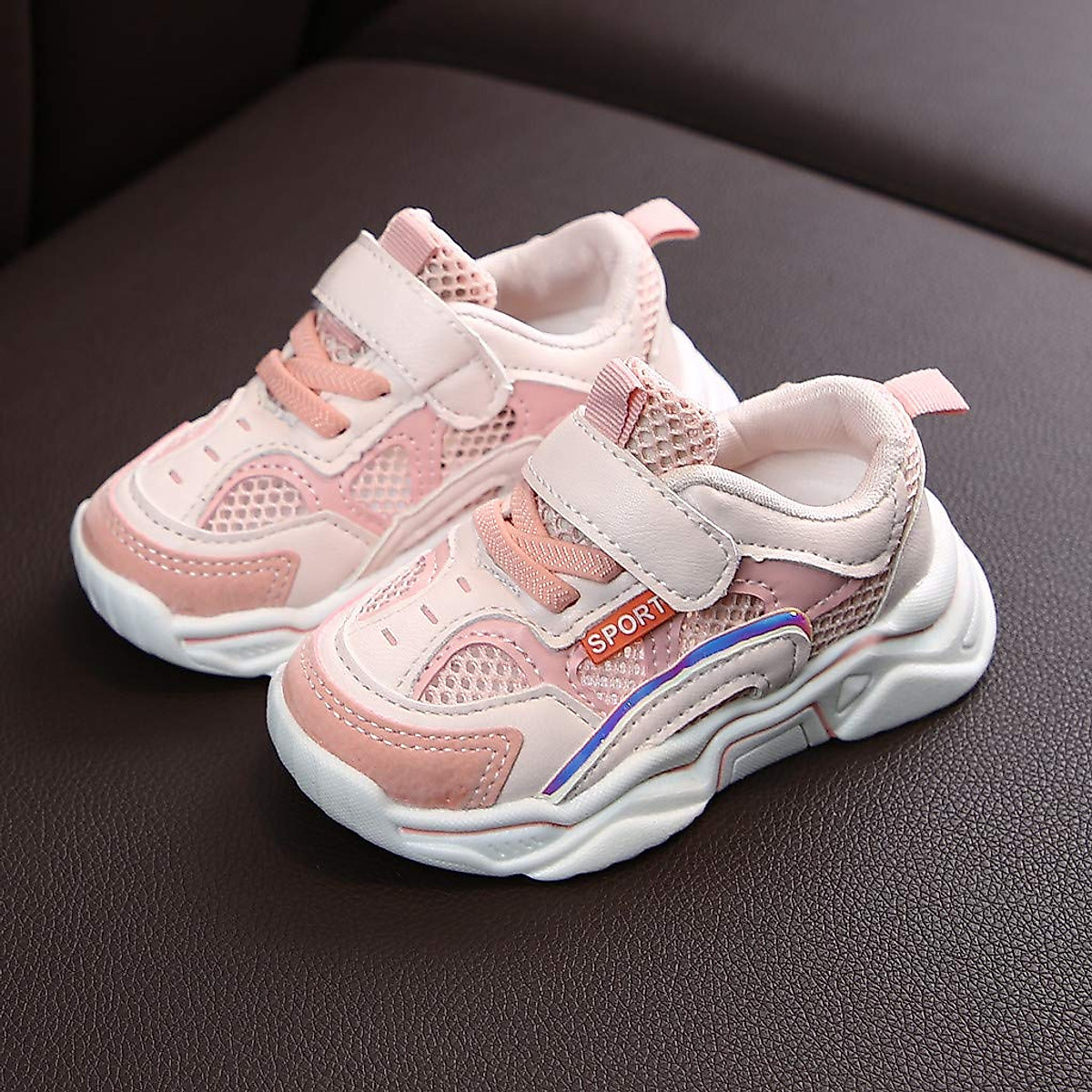 Jchen Little Kids Casual Athletic Shoes,Kids Baby Girl Boy Color Block Patchwork Sport Shoes Mesh Lightweight Running Sneakers