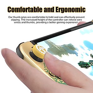 Switch Button Caps, Switch OLED Thumb Grip Caps and Switch Dpad Caps - Yellow Green