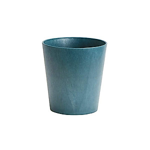 Novelty 63099 Metallic Cache Pot Round Planter, Slate