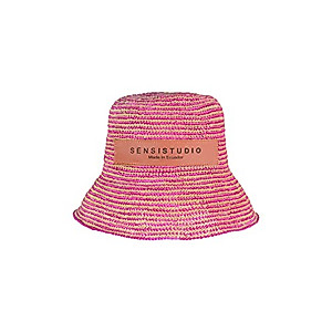 SENSI STUDIO, Trinado Crochet Lampshade, Medium, Fuxia and Straw