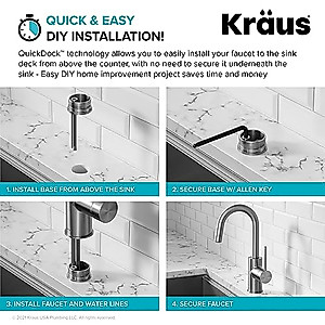 KRAUS Oletto Single Handle Kitchen Bar Faucet in Chrome Finish, KPF-2600CH