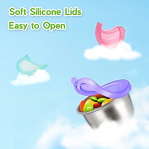 8 Pack Salad Dressing Container To Go, Gencywe 1.6oz Stainless Steel Condiment Cup, Condiment Containers with Lids, Reusable Small Containers with Silicone Lids, Leakproof Dipping Sauce Cups for Lunch