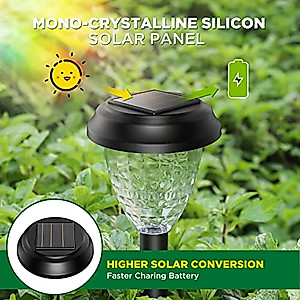 URAGO Super Bright Solar Lights Outdoor Waterproof 10 Pack, Dusk to Dawn Up to 12 Hrs Solar Powered Outdoor Pathway Garden Lights Auto On/Off, LED Landscape Lighting Decorative for Walkway Patio Yard