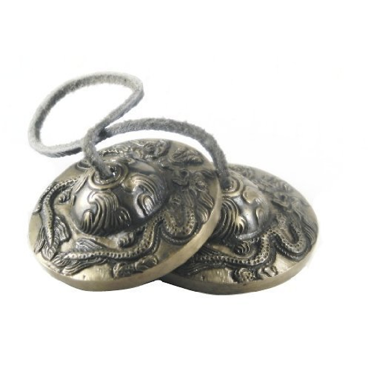 Tingsha Tibetan Meditation Bell 2.5" Dragon Embossed