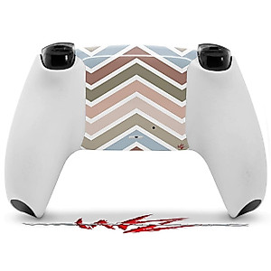 WraptorSkinz Skin Wrap compatible with Sony PS5 DualSense Controller Zig Zag Colors 03 (CONTROLLER NOT INCLUDED)