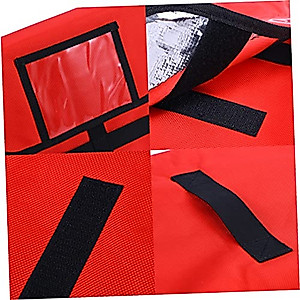 Cabilock 2pcs Insulated Pizza Bag Thermal Delivery Bag Pizza Delivery Bag Car Tote Backpack Organizer Pouch Car Organizer Bag Pizza Carrier Food Delivery Bag Tote Bag Storage Bag Red