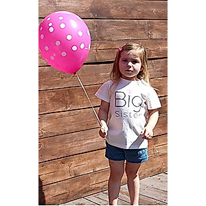 Big Sister Tee Older Sibling Reveal Announcement T-Shirt Promoted to T Shirt Outfit in Pink 3T