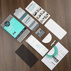 Ibywind Screen Protector For OnePlus 8,with 2Pcs Flexible TPU Film,1Pc Camera Lens Protector,1Pc Backing Carbon Fiber Film [Fingerprint Reader,Easy to install]