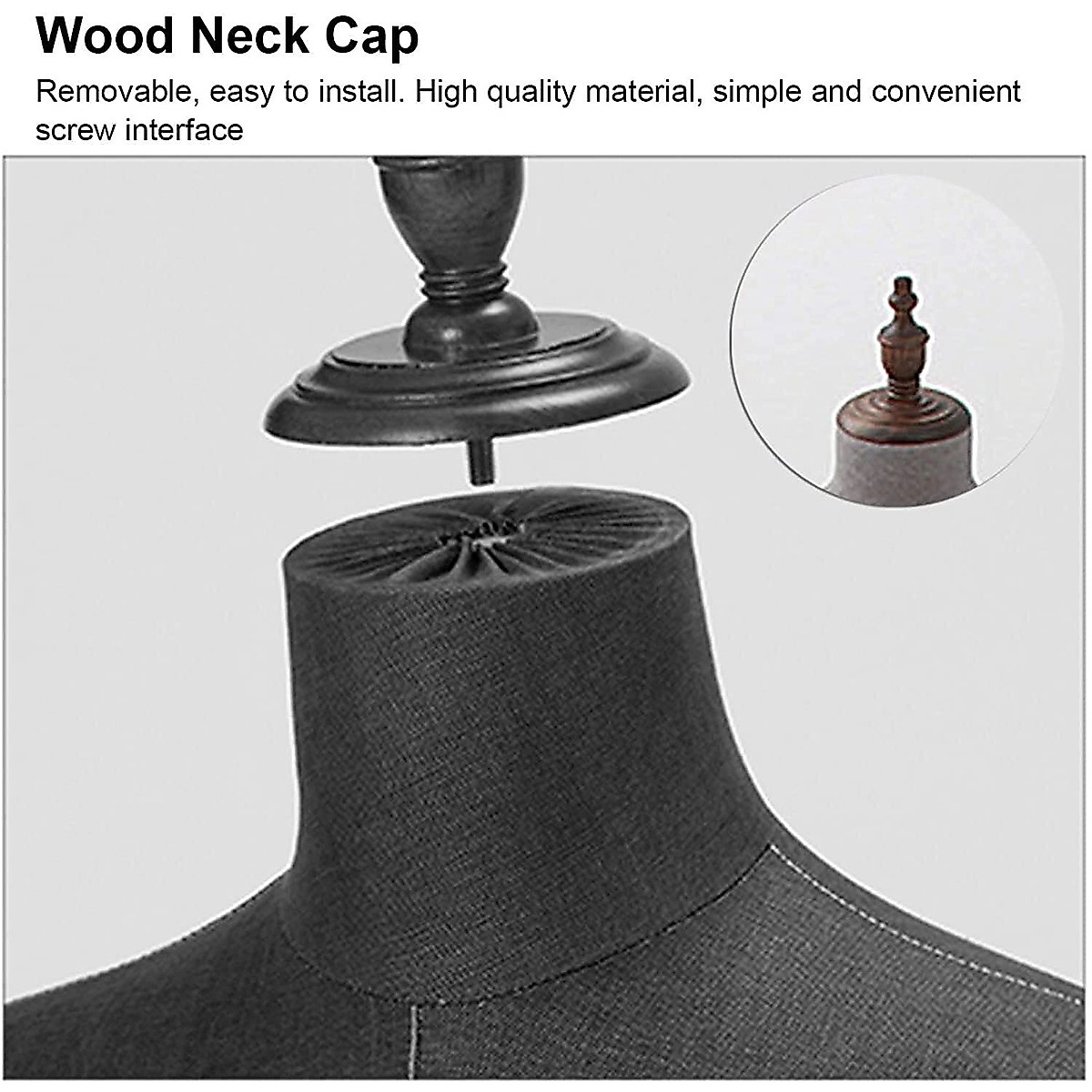 Tailors Dummy Mannequins Male Mannequin T-Shirt Suits, Half-Body Men Dress Form Adjustable Height, Dressmakers Dummy Model, Bedroom Clothing Store Dressform Mannequin