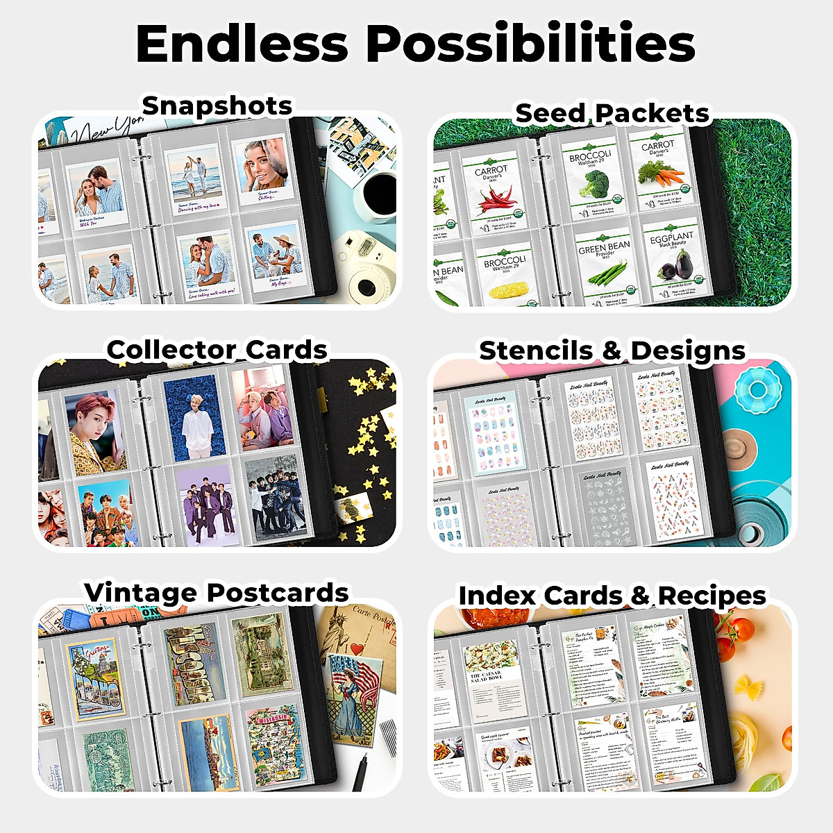 Dunwell Photo Album Refill Pages - (3.5x5, 25 Pack), for 200 Pictures, 3-Ring Binder Photo Pockets, Each 4-Pocket Photo Page Holds 8 Pictures, 3.5 x 5 Photo Protectors or 3.25x5.25 Seed Binder