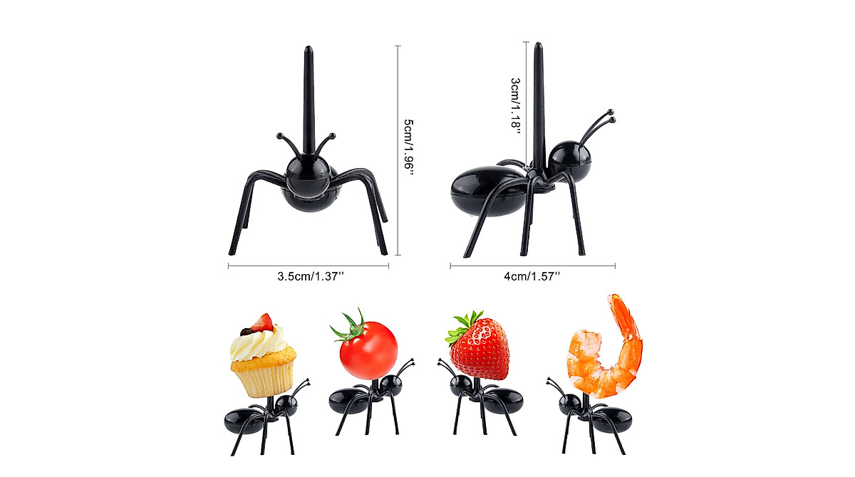 ASTARON 36 Pcs Ant Food Picks for Themed Parties