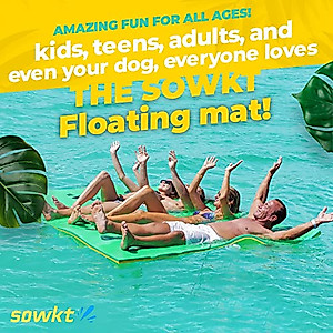 SOWKT Lily Pad Floating Mat (12 x 6 ft) - Made in USA Large Floating Water Mat for Lake and Boating - Floating Water Pad for Lakes | Lilly Pad Floating Water Dock Holds up to 880lbs.