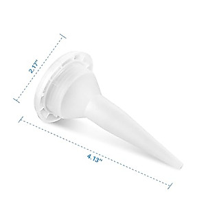 Caulking Nozzle for Sausage Caulking Gun, Reusable Caulk Nozzle Applicator, Durable Epoxy Piston Caulk Cap, Replacement Extension Tool Supplies Applied in the Construction (White-20Pack)