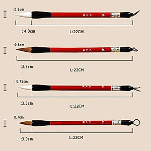 Mozentea Chinese Calligraphy brush Kit Set of 10, with Ink Stick & Ink Stone for Painting Japanese Sumi-e or Writing Kanji S-F-Z1