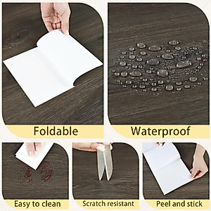STICKEEP Peel and Stick Waterproof Vinyl Flooring - 24 Pack 6 x 36 in Kitchen & Bathroom Roll-on Floor Tiles