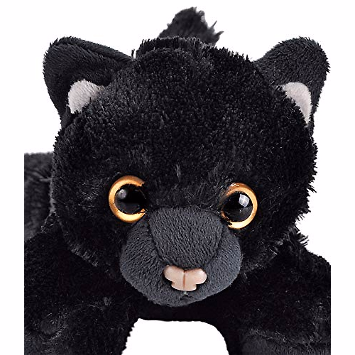 Wild Republic Black Cat Plush, Stuffed Animal, Plush Toy, Gifts for Kids, Hug’Ems 7"