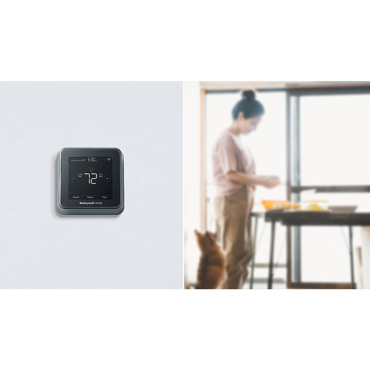 Honeywell Home RCHT8610WF T5 Smart Thermostat Energy Star Wi-Fi Programmable Touchscreen Alexa Ready - C-Wire Required
