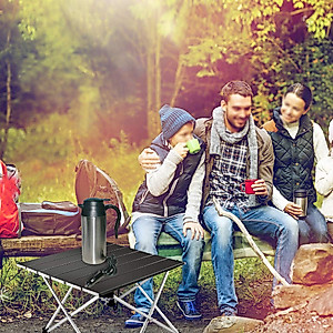 Outry Lightweight Aluminum Folding Table, Portable Camp Table, Outdoor Picnic Camping Backpacking Beach Patio Collapsible Foldable Table