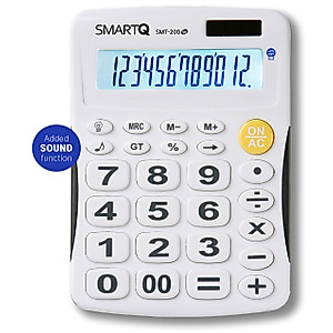 LED Back-Light Calculator Desktop SMT-200 / Added Sound Function (White)