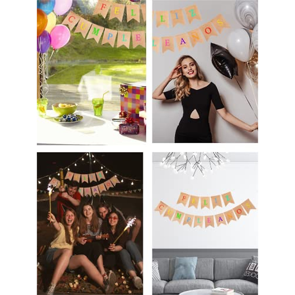 Mandala Crafts Feliz Cumpleaños Banner for Spanish Birthday Decorations - Feliz Cumpleanos Fiesta Mexican Birthday Banner for Mexican Happy Birthday Decorations Party Backdrop