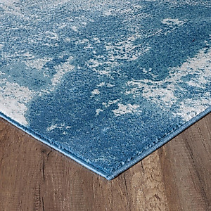 LUXE WEAVERS Abstract Blue 5x7 Area Rug