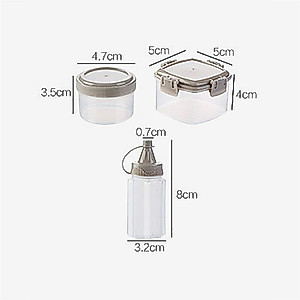 4pcs Mini Size Jam Squeeze Bottle with Lid Sauce Seasoning Box Portable Spices Storage Container(Squeeze Bottle)