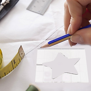 EXCEART Quilting Template Clear Acrylic Star Shaped Sewing Stencil Reusable Quilting Template Rulers for DIY Embroidery Patchwork
