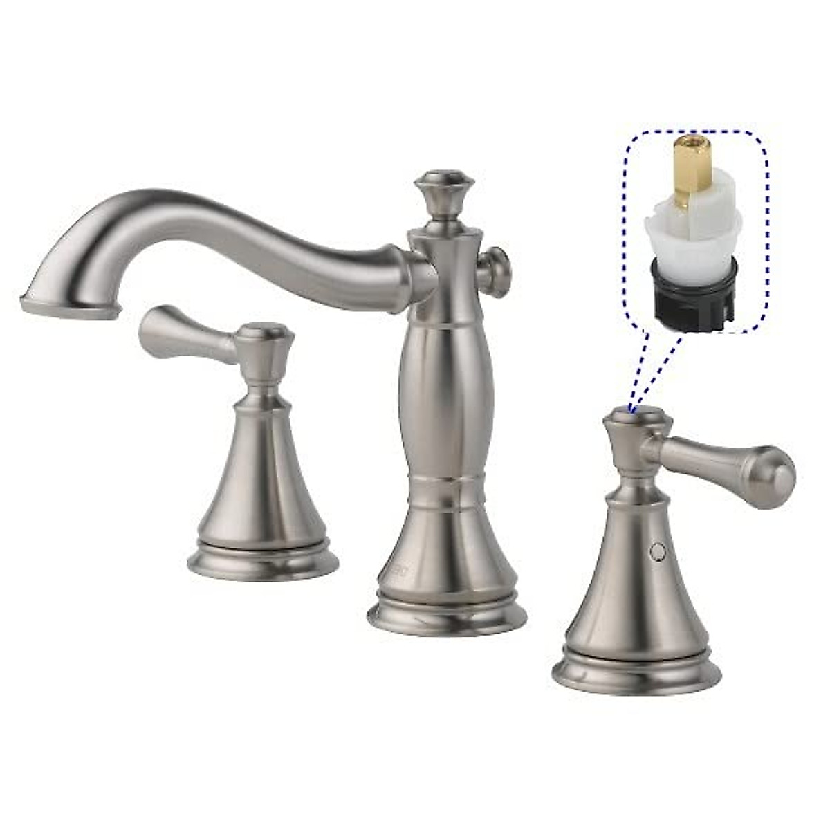 RP24096 Faucet stem Assembly Repair kit Replacement fits Various Delta Two Handle Lavatory, centerset, Widespread Bathroom Faucet Pack of 2