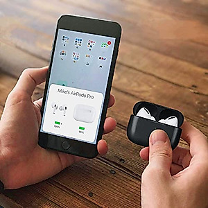 Wireless Charging Case for Air pod pro, Charger Case Replacement with Sync Button and Built-in 660 mAH Battery, No Earbuds Include (Black Pro)