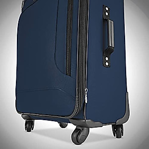 American Tourister Pop Max Softside Luggage with Spinner Wheels, Navy, 3-Piece Set (21/25/29)